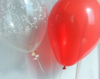 Red Balloon Pearl Balloons 11 Inch Latex Balloons Birthday - Etsy