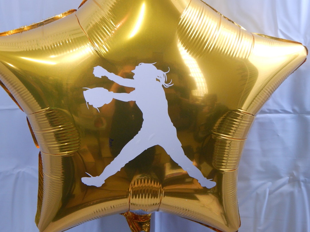 Softball Balloon, Softball Decoration, Personalized Balloon, Sports ...