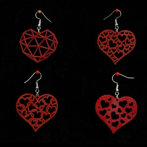 3D Printable Hearts Earrings Collection the Perfect Gift for Valentine ...