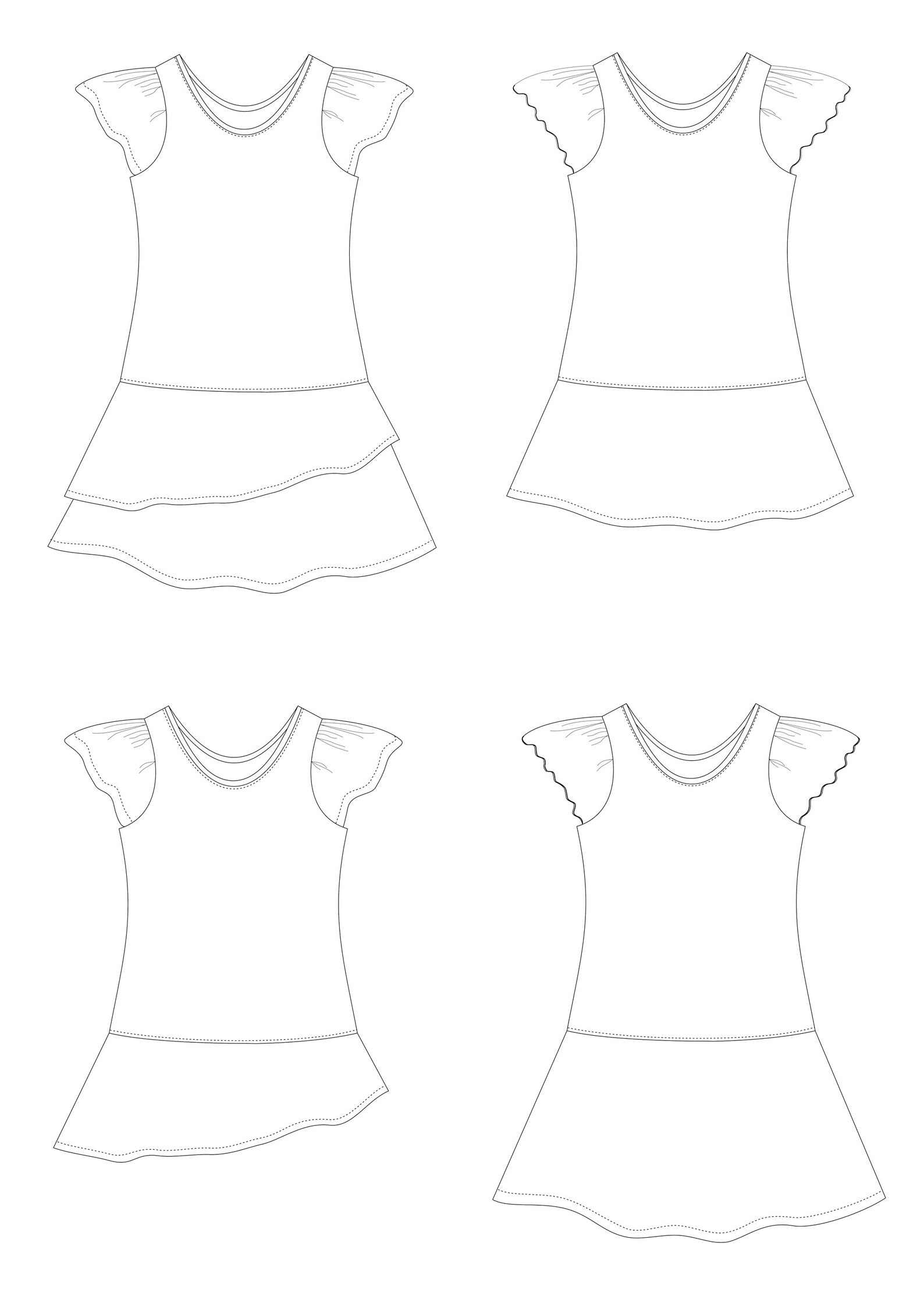 Circle Dress Sewing Pattern Girls Layer Dress Girls Tunic | Etsy