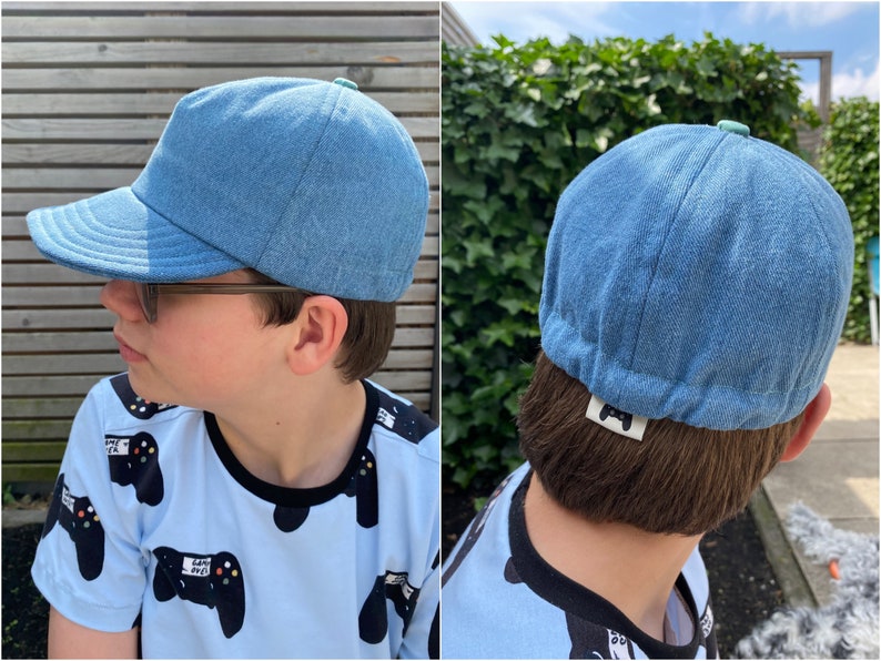 Baseball Cap Sewing Pattern, Kids Cap, Summer Hat With Neck Cover, Boys ...