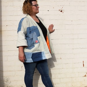 Women Kimono Jacket Pdf Sewing Pattern, Oversized Cropped and Long ...