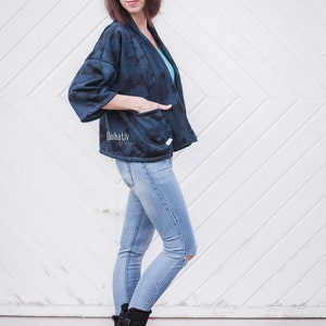 Women Kimono Jacket Pdf Sewing Pattern, Oversized Cropped and Long ...