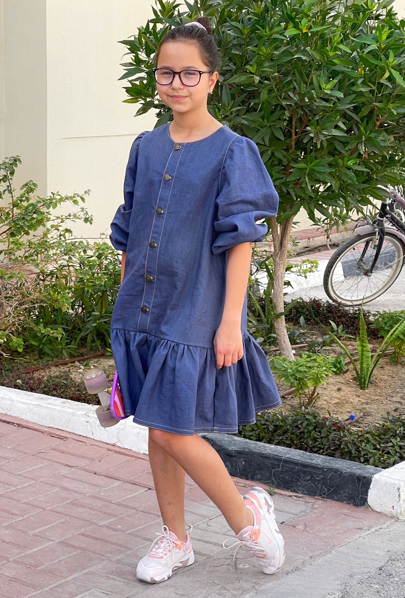 Girls Front Button Dress Sewing Pattern Girls Dress Pdf | Etsy