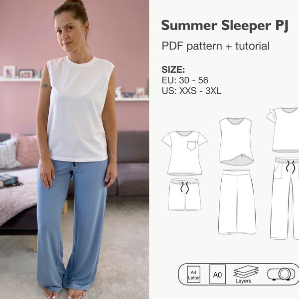 Pajamas Pdf Pattern - Etsy