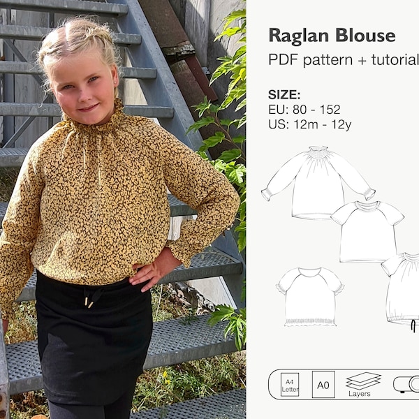 Raglan Sleeve Blouse - Etsy