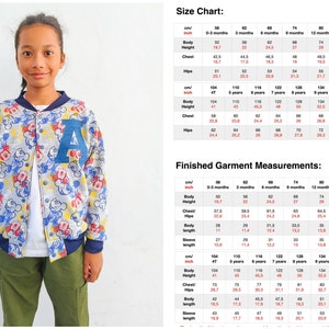Kids Varsity Jacket Pdf Sewing Pattern, Children Bomber Jacket, Lined ...
