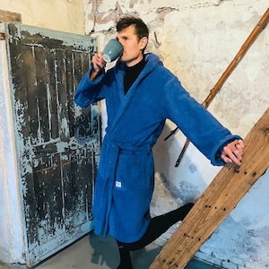 Men and Women Bathrobe Pdf Sewing Pattern, Hooded Robe, Kimono Robe ...