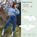 Oversized Sweatshirt Pdf Sewing Pattern, Batwing Sleeves Sweater ...