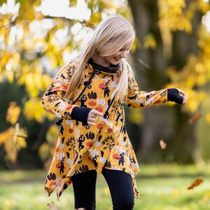 Girls Triangle Dress Sewing Pattern, Flared Hooded Dress Pdf Pattern ...