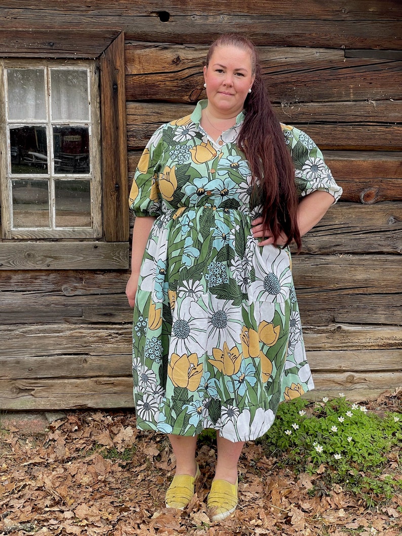 Women Tiered Dress Sewing Pattern, High Waist Dress, Tiered Blouse With ...