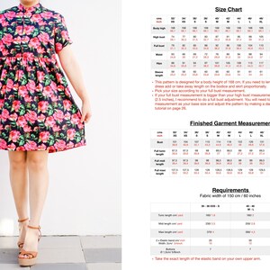 Women Tiered Dress Sewing Pattern, High Waist Dress, Tiered Blouse With ...