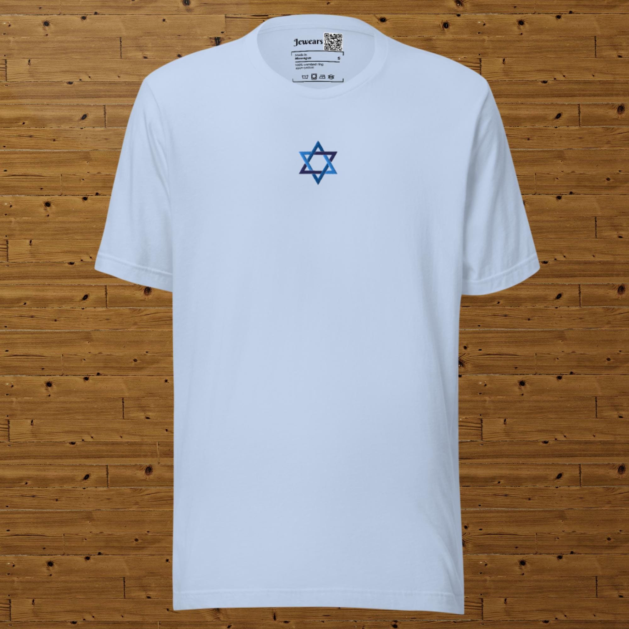 Embroidered Star of David in Blue Shades Unisex T-shirt. Religious ...