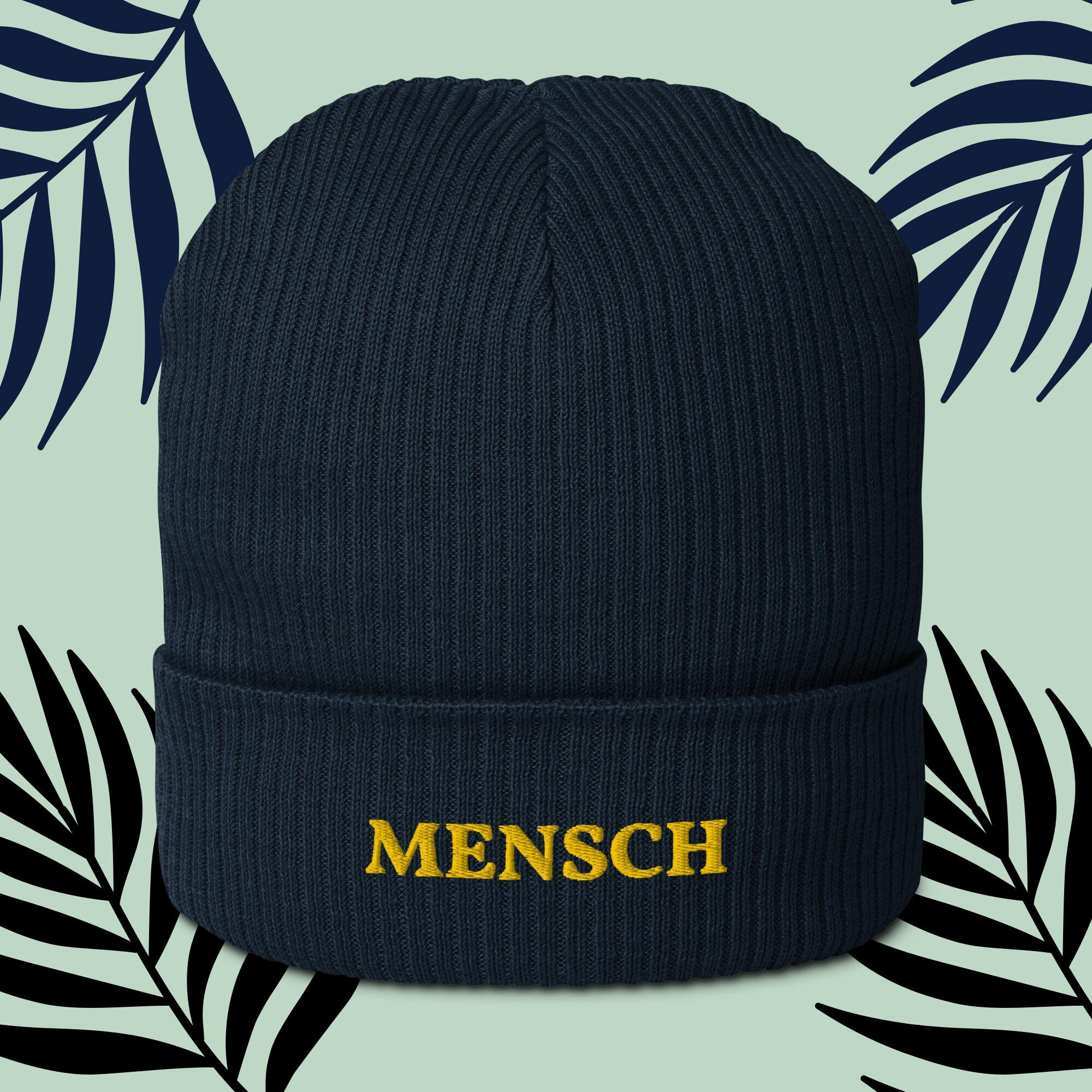 Mentsh Hebrew Letters Yiddish Word Mensch Embroidered Organic - Etsy