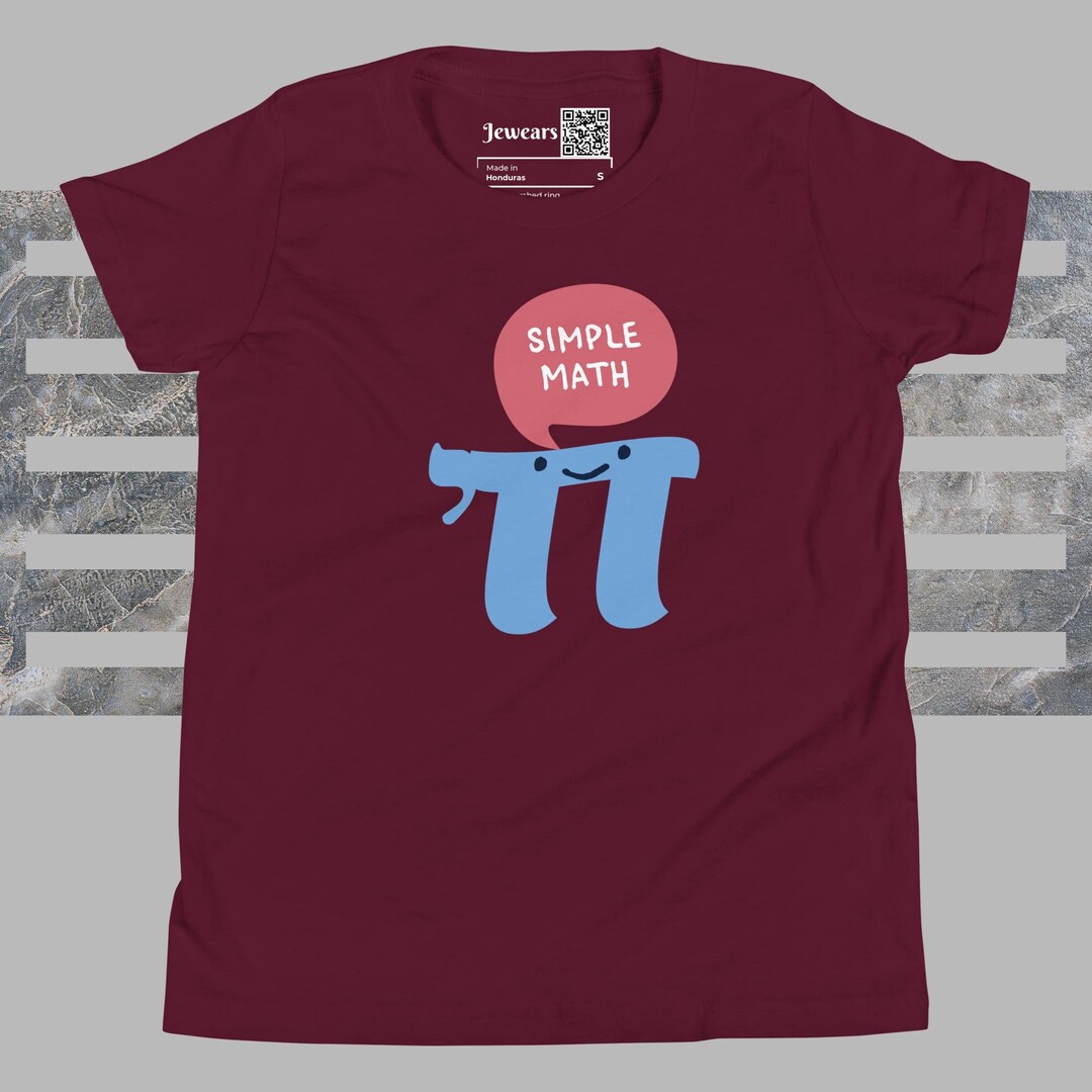 Hebrew Chai With Greek Letter Pi Youth Unisex T-shirt for Mathematica ...