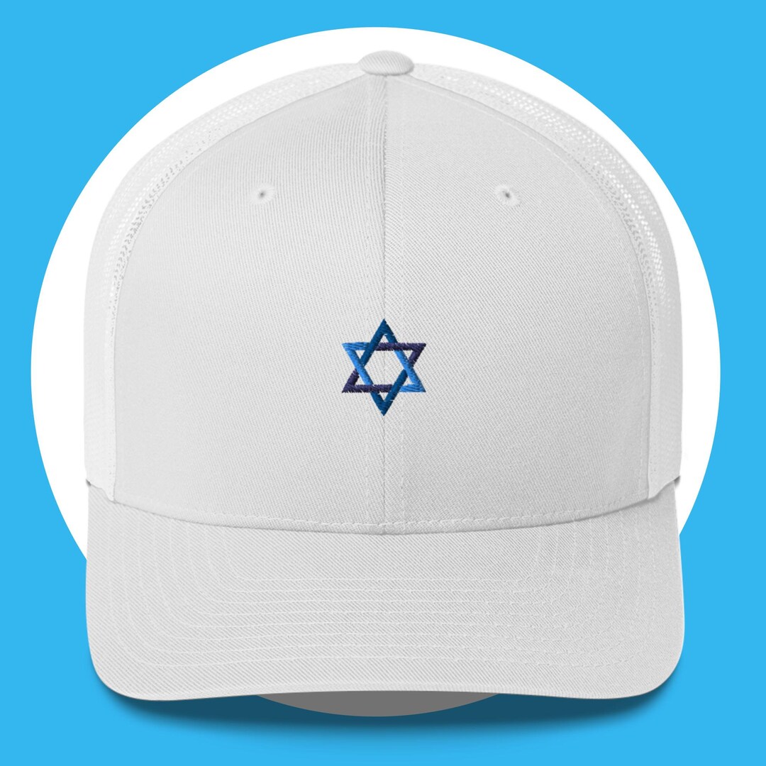 Blue Shades Embroidered Star of David Classic Trucker Cap, Jewish ...