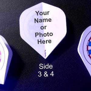Custom Design Standard Dart Flight, Set of 3, Personalized Dart Flight ...