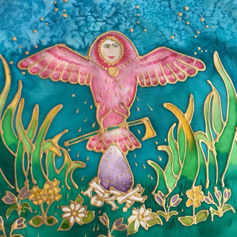 Freya Freya Goddess in Bird Form Hawk Pagan Art Norse - Etsy UK