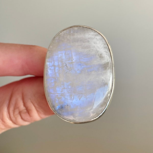 Large Moonstone Ring - Etsy