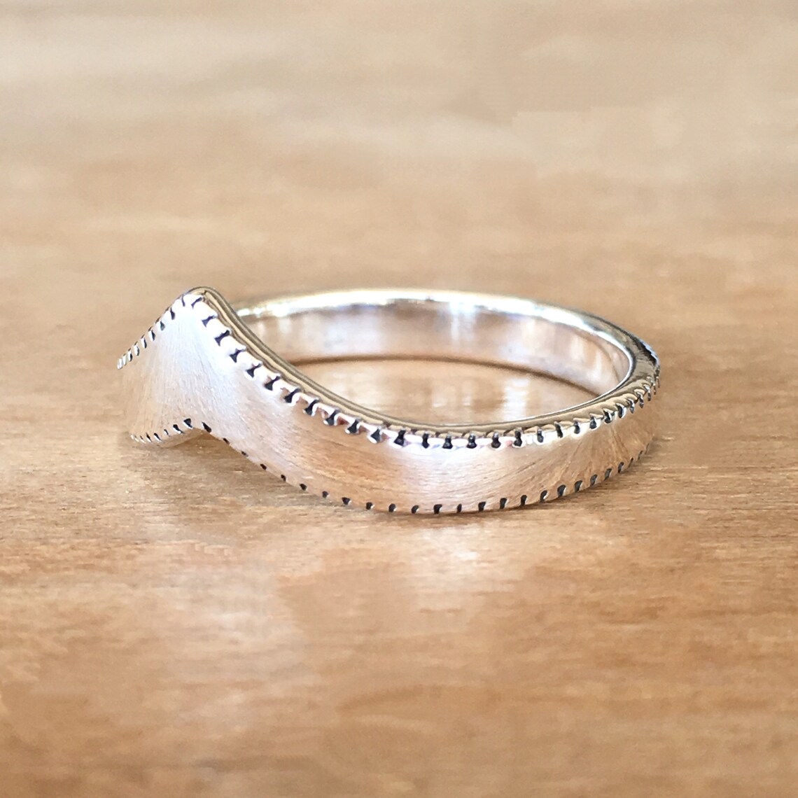 Chevron Sterling Silver Ring Stacking Ring Stackable Ring | Etsy