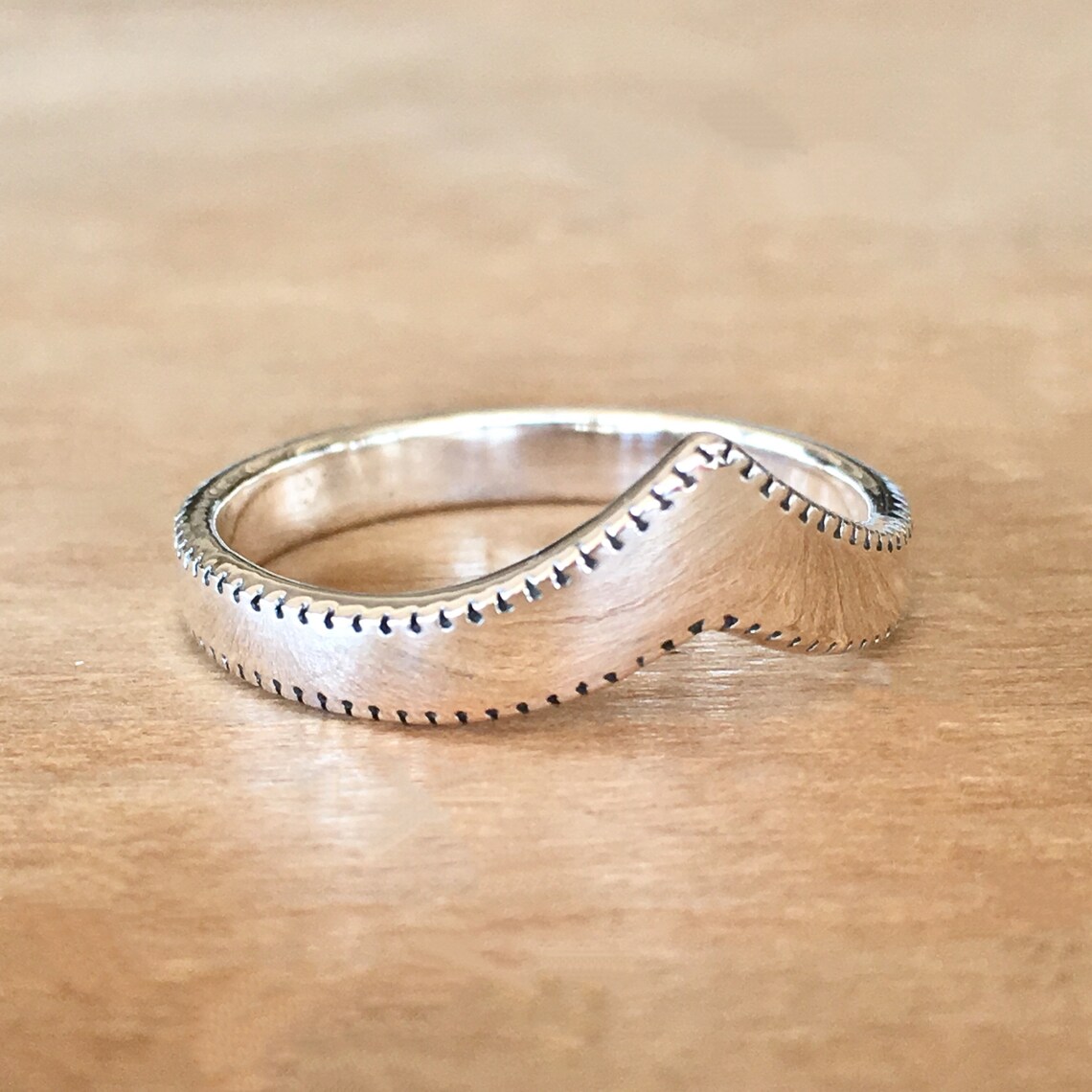 Chevron Sterling Silver Ring Stacking Ring Stackable Ring - Etsy