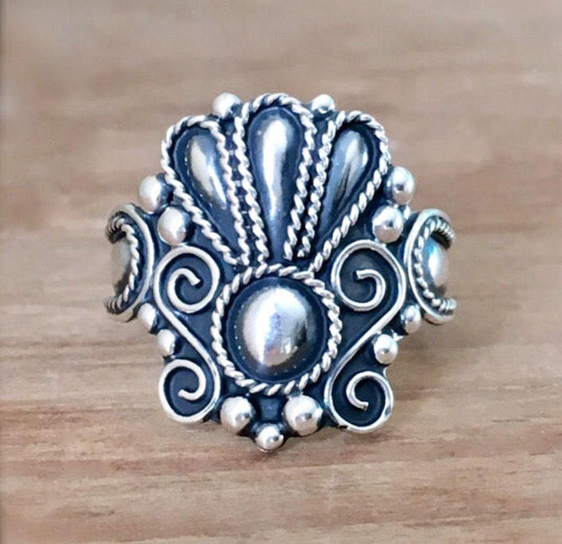 Mermaid Silver Ring Sterling Silver Ring Bohemian Silver - Etsy