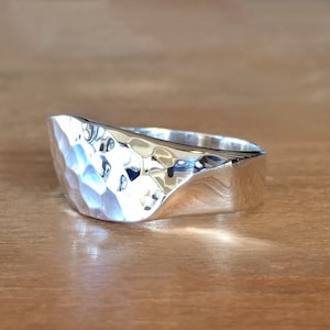 Chunky Sterling Silver Band, Solid Sterling Silver Ring, Textured 925 ...