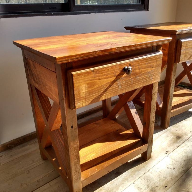 Rustic Nightstand - Etsy