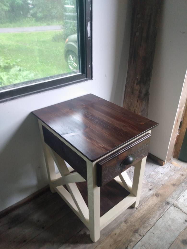 Farmhouse Nightstand/ Rustic End Table / Narrow Side Table - Etsy