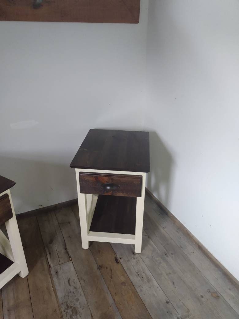 Farmhouse Nightstand/ Rustic End Table / Narrow Side Table - Etsy
