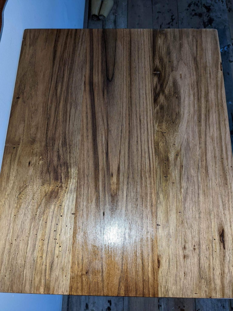 Reclaimed Butternut Wood Sofa Arm Table - Rustic Farmhouse Side End ...