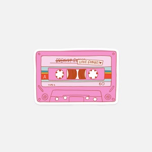 Love Songs Cassette Tape Sticker, 80s Vinyl Sticker, 90s Gift, Music ...