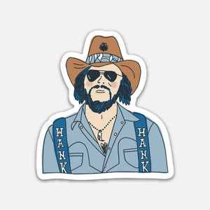 Hank Williams Jr. Vinyl Sticker - Etsy