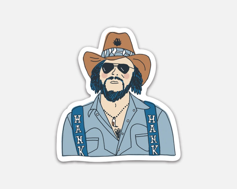 Hank Williams Jr. Vinyl Sticker | Etsy