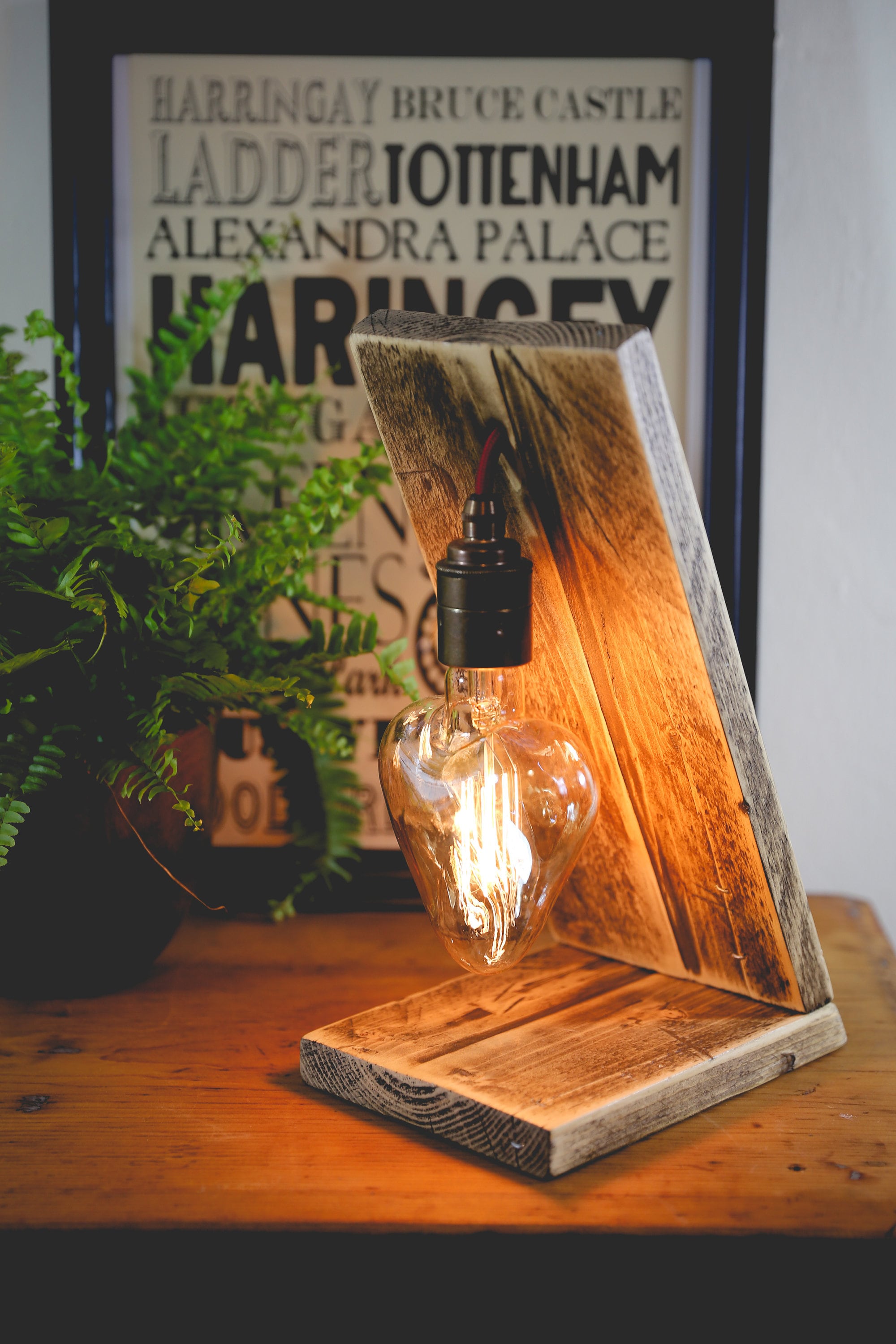 Love Heart Personalised Table Lamp Unusual Unique Wedding 5th ...