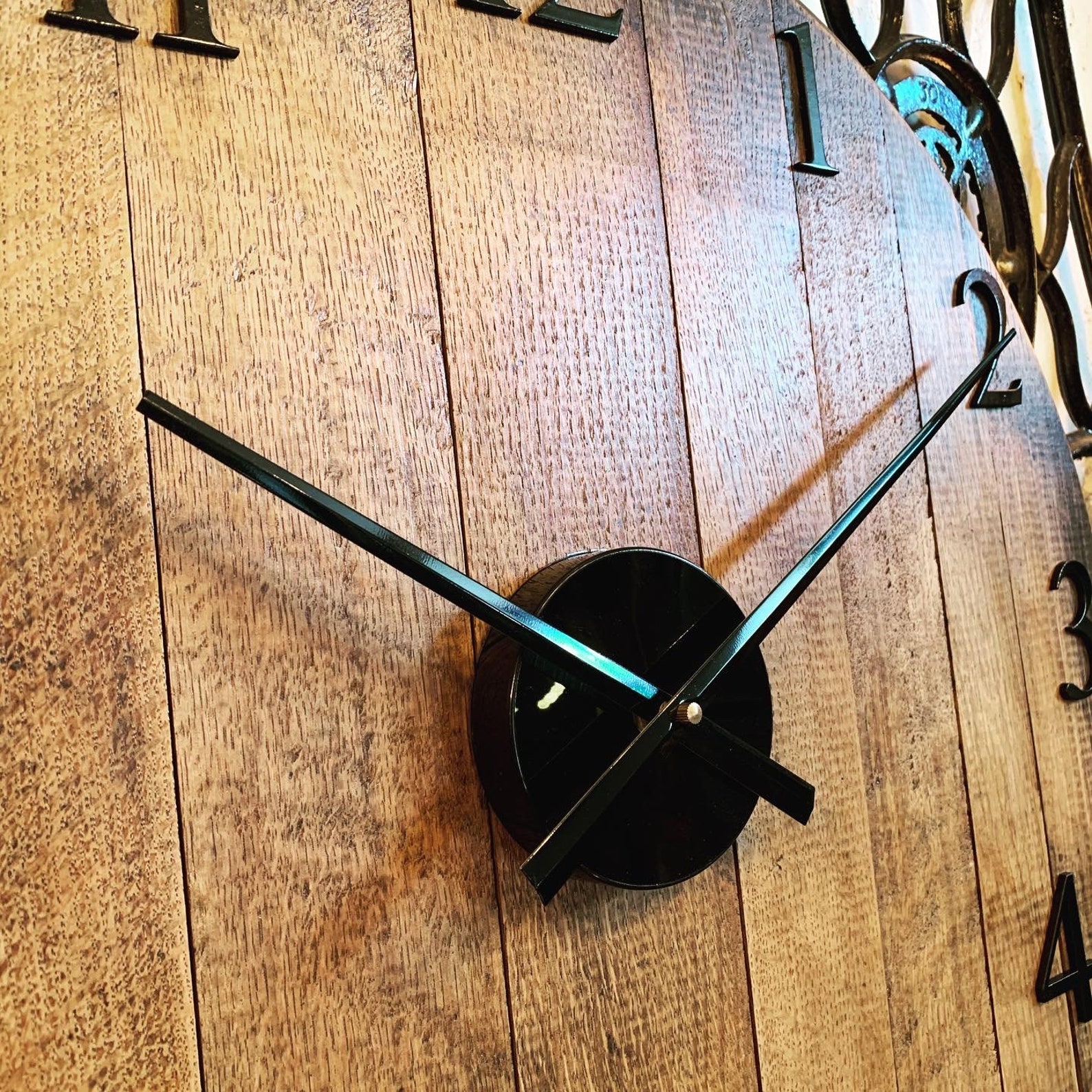 Oak Whiskey Barrel Wall Clock 60cm Vintage Reclaimed Oak Large - Etsy