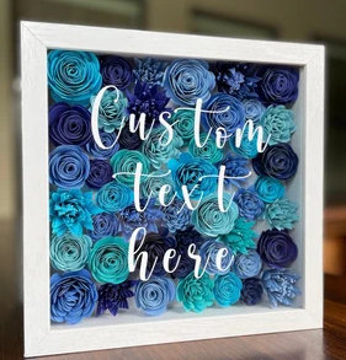 Customized Rolled Paper Flower Shadow Box - Etsy
