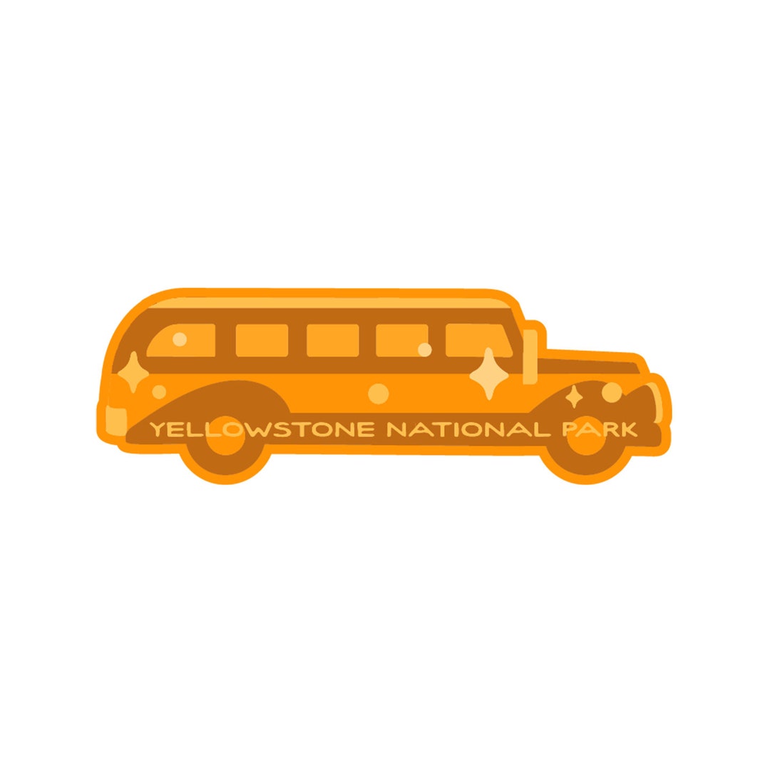 Yellowstone National Park Jammer Bus Shape Sticker - Etsy