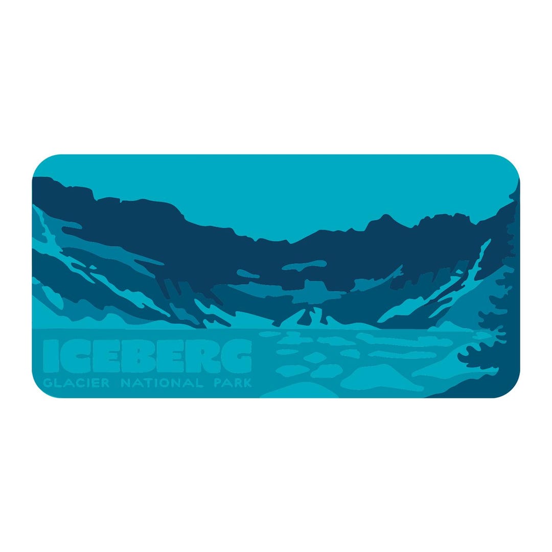 Iceberg Lake Glacier National Park Sticker - Etsy