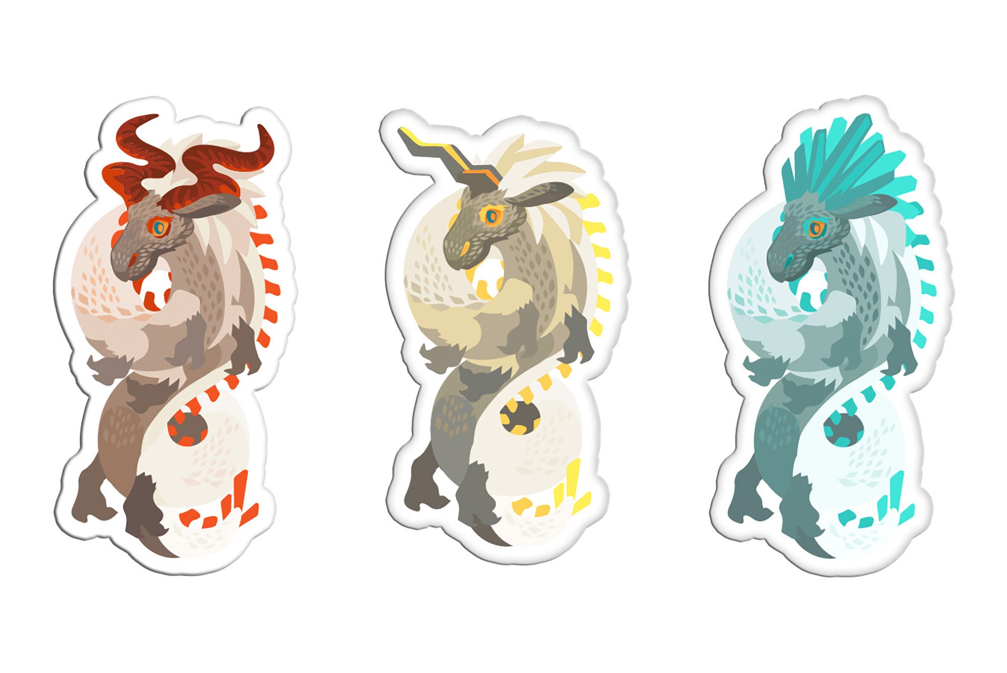 Legend of Zelda Breath of the Wild Dragon Trio - Etsy