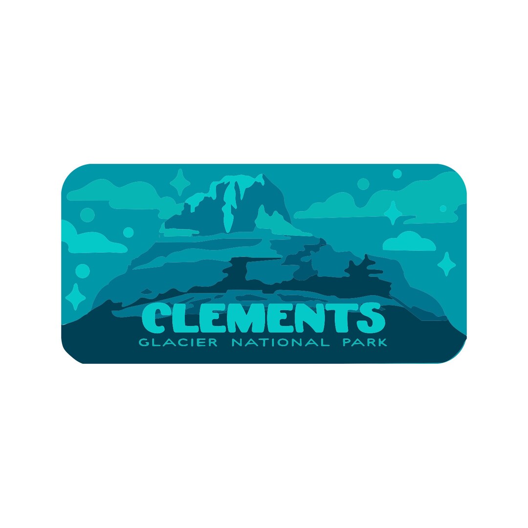 Mount Clements Glacier National Park Sticker - Etsy