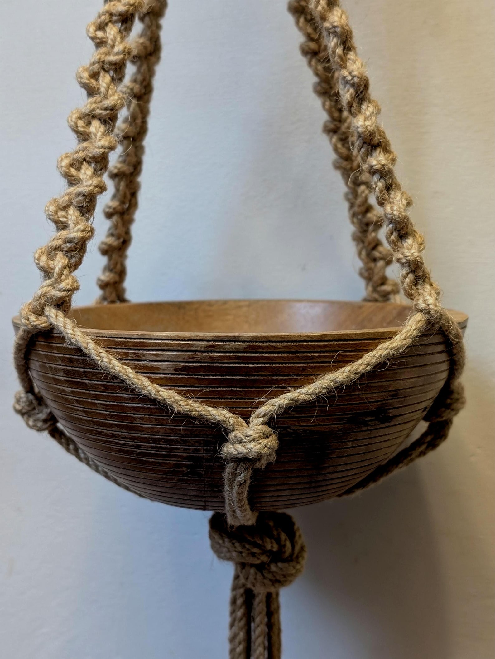 Jute Macrame Plant Hanger, Jute Plant Hanger, Natural Plant Hanger ...