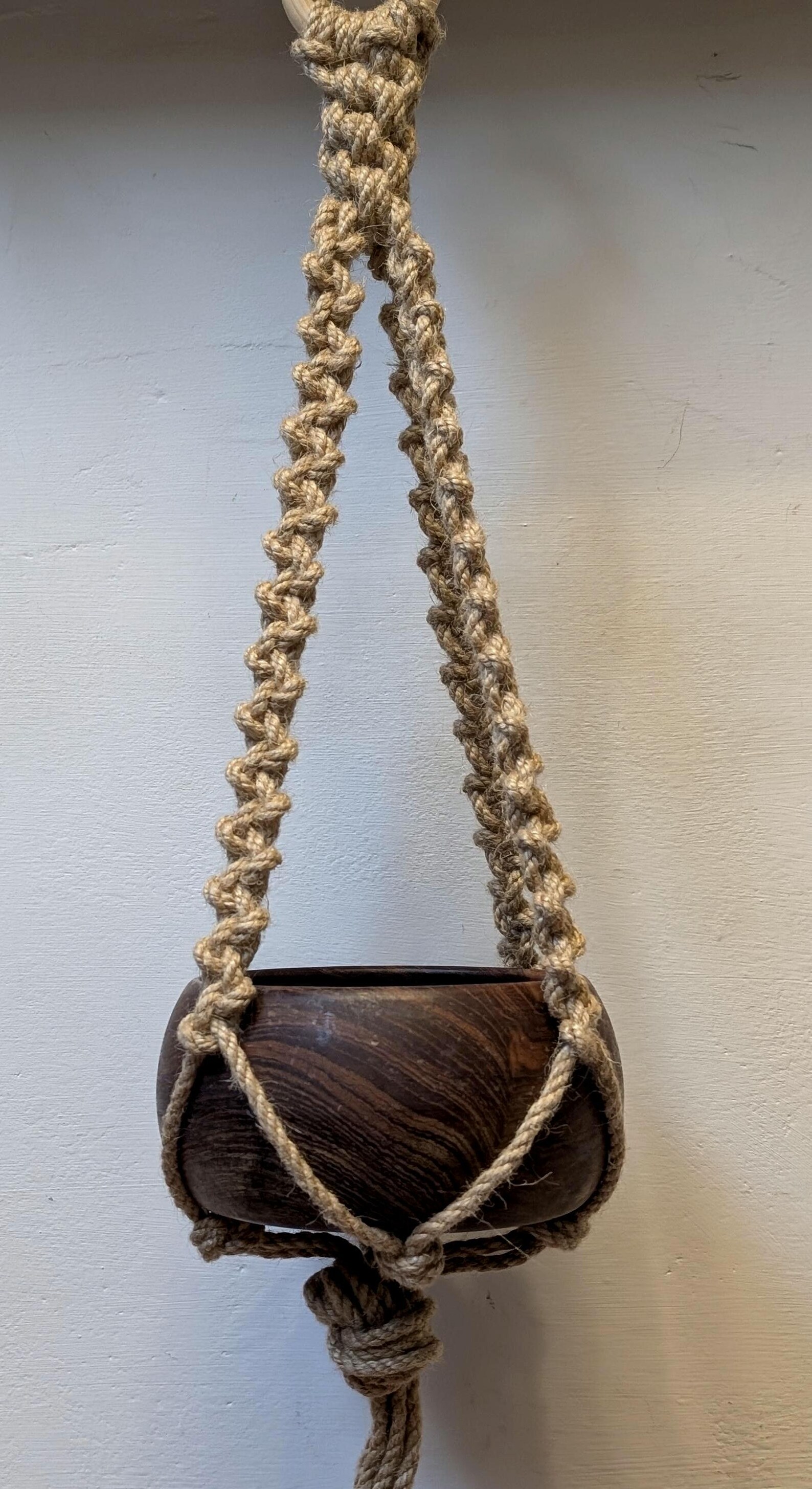 Jute Macrame Plant Hanger, Jute Plant Hanger, Natural Plant Hanger ...