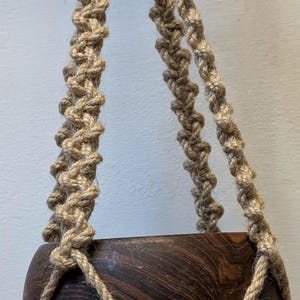 Jute Macrame Plant Hanger, Jute Plant Hanger, Natural Plant Hanger ...