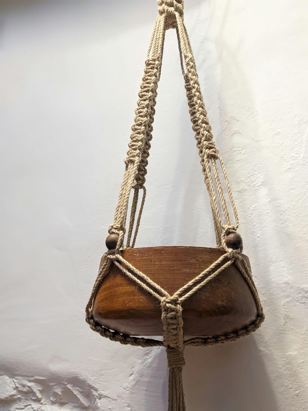 Jute Macrame Plant Hanger, Macrame Plant Hanger, Natural Plant Hanger ...