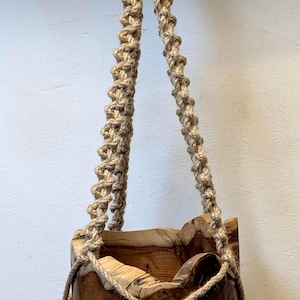 Jute Macrame Plant Hanger, Jute Plant Hanger, Natural Plant Hanger ...