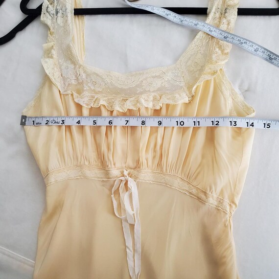 Vendome Vintage 40's Yellow Rayon Nightgown Maxi Dres… - Gem