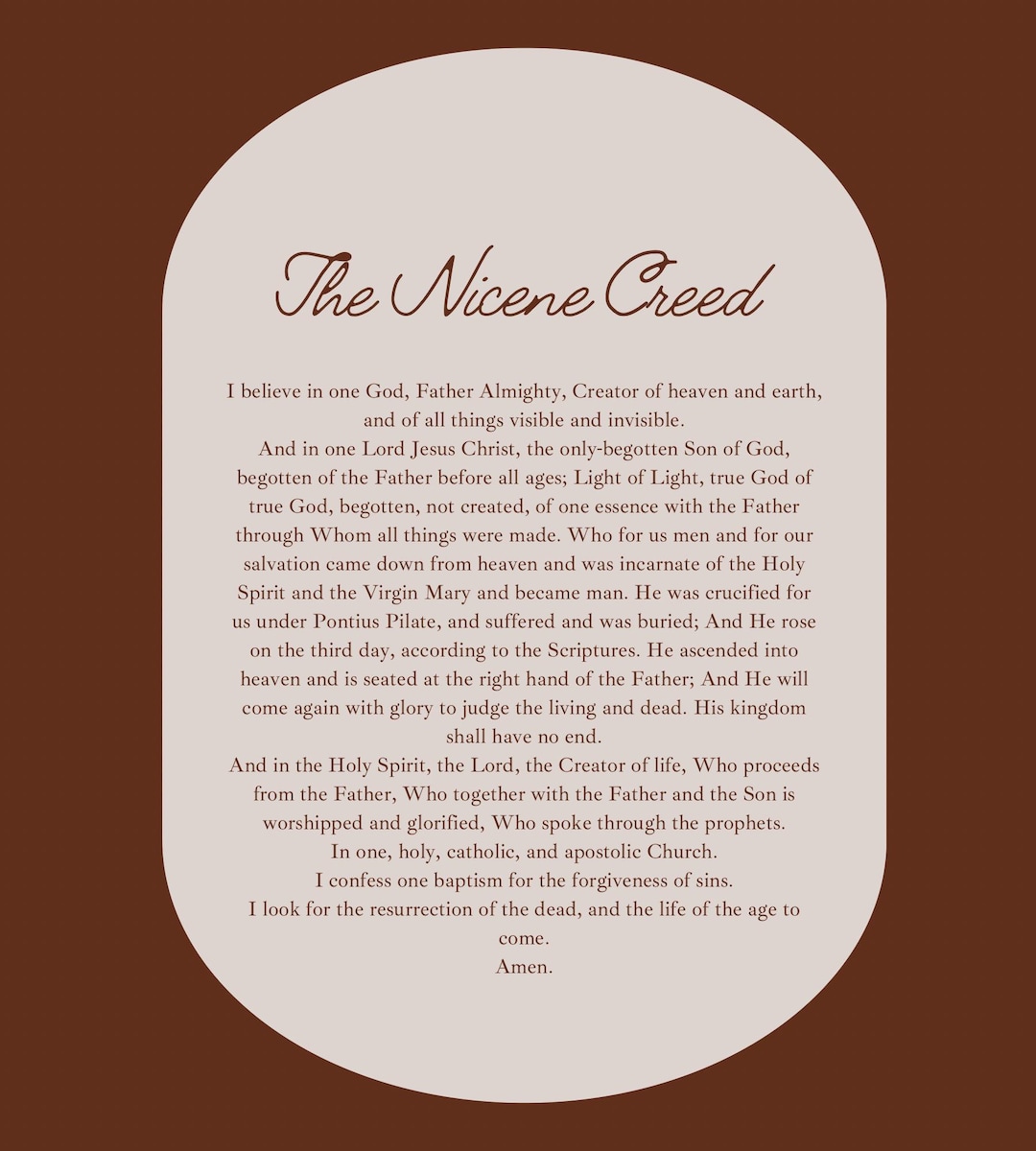 NICENE CREED Digital Art Print - Orthodox Christian Art Print - Digital ...