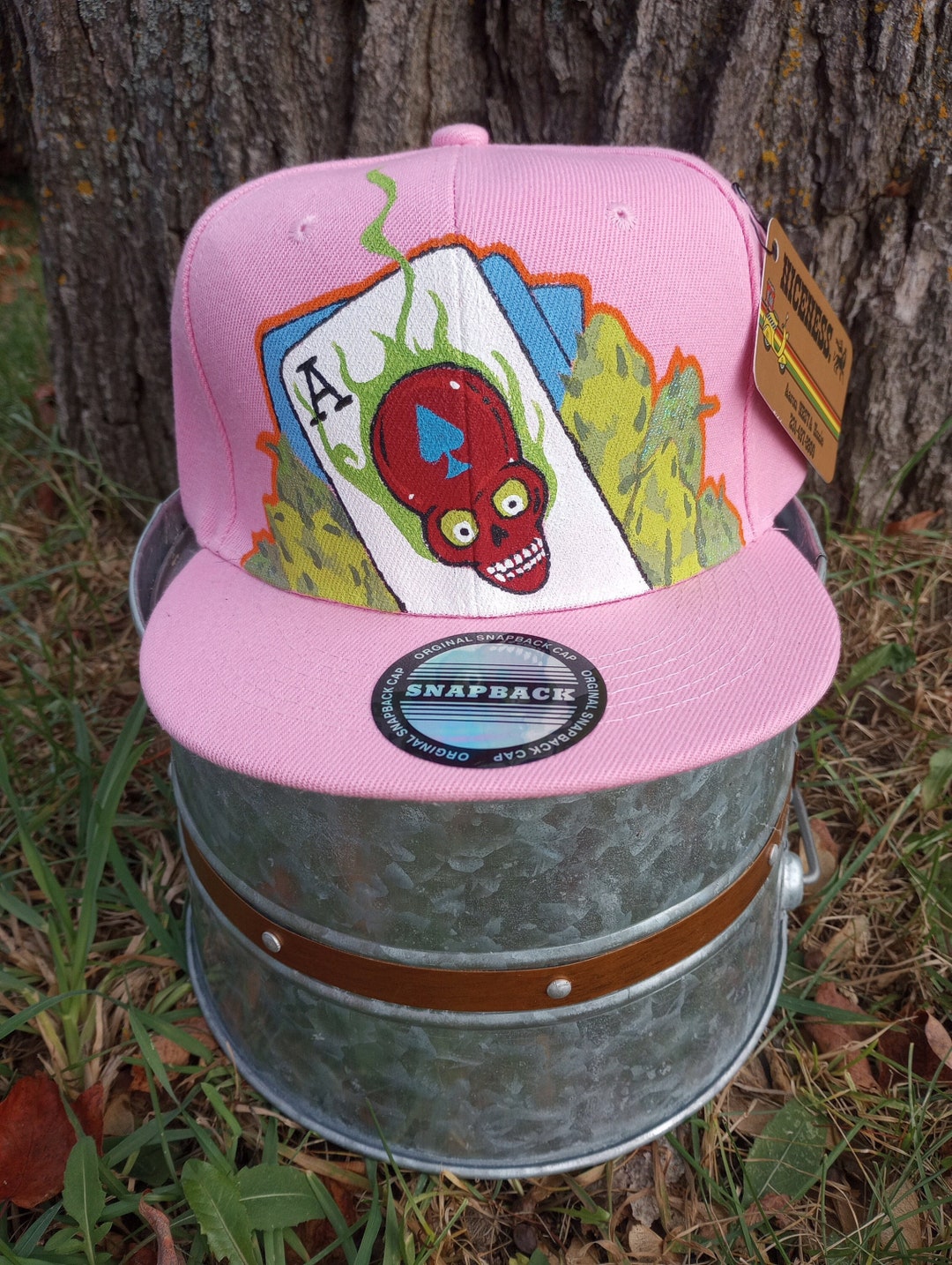 Ace of Spades Custom Hand Painted Snap Back Hat. - Etsy