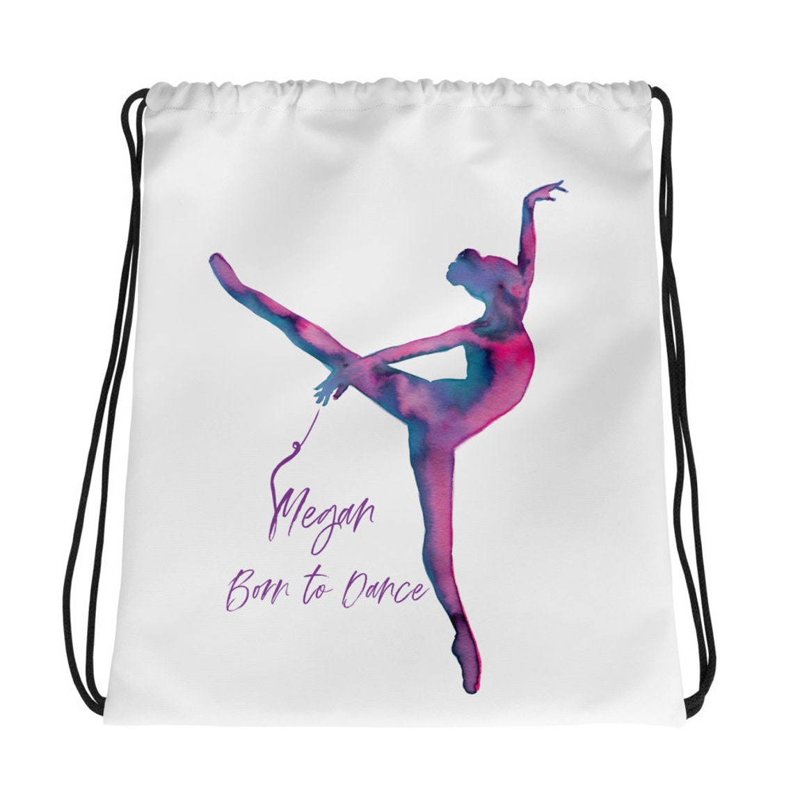 Personalised Dance Bag Ballet Dancer Drawstring Girly Gift Gym - Etsy UK
